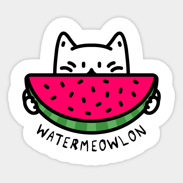Watermeowlon Watermelon Cat - Cat - Sticker | TeePublic