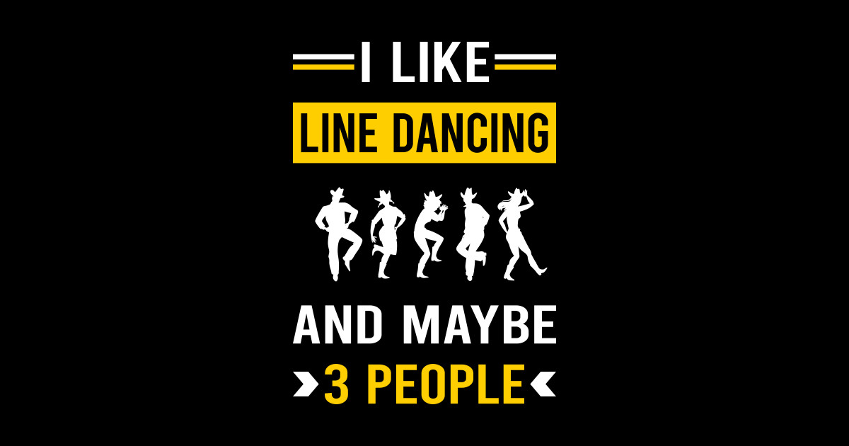 3 People Line Dancing Dance Dancer - Line Dance - Posters and Art ...