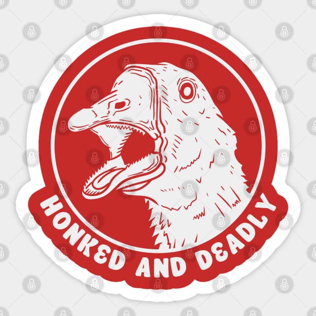 Deadly Goose Mono - Goose - Sticker | TeePublic