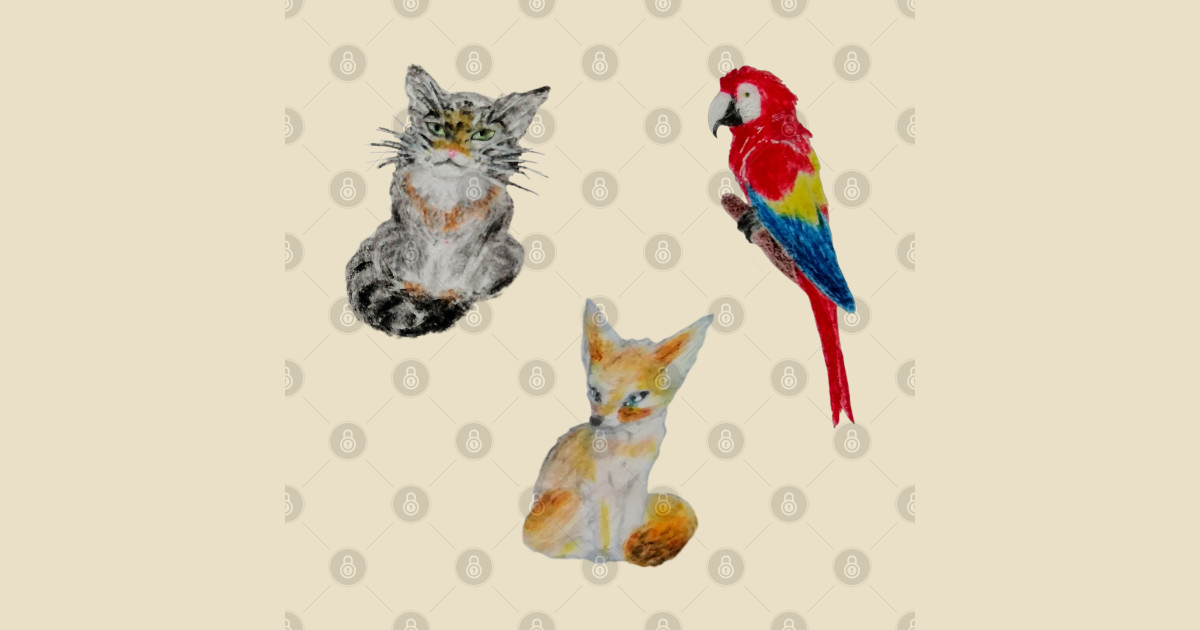 Animal Friends Sticker Pack - Animal - T-Shirt | TeePublic