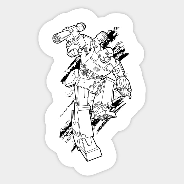 Megatron (line art 1) - Cannon - Sticker | TeePublic