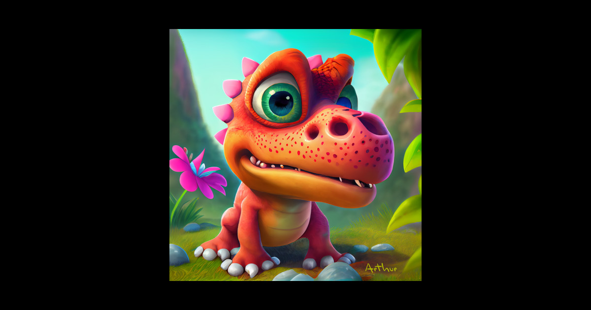 Baby Dinosaur Dino Bambino - Arthur - Baby Dinosaur - Sticker | TeePublic