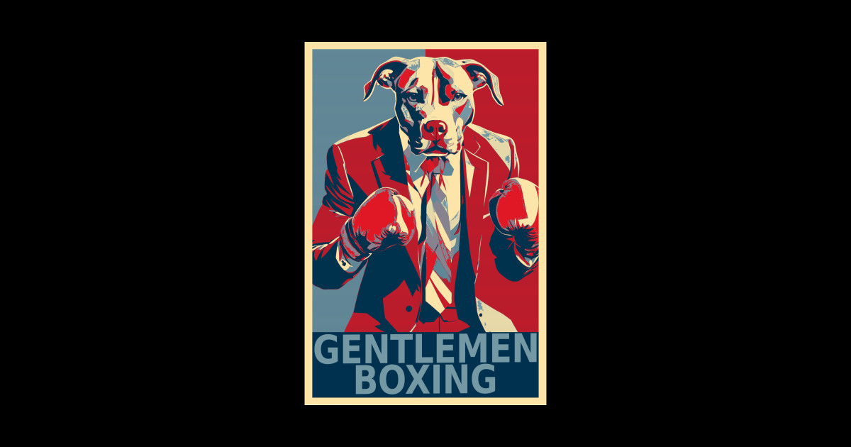 Gentlemen Boxing Pitbull HOPE - Boxing - Sticker | TeePublic