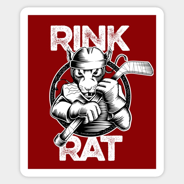 Hockey Rink Rat - Hockey - Sticker | TeePublic