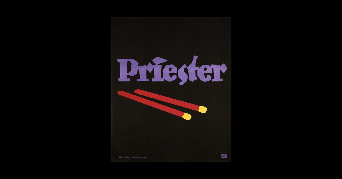 PRIESTER MATCHSTICKS c1910 by Lucian Bernhard Vintage German Sachplakat ...