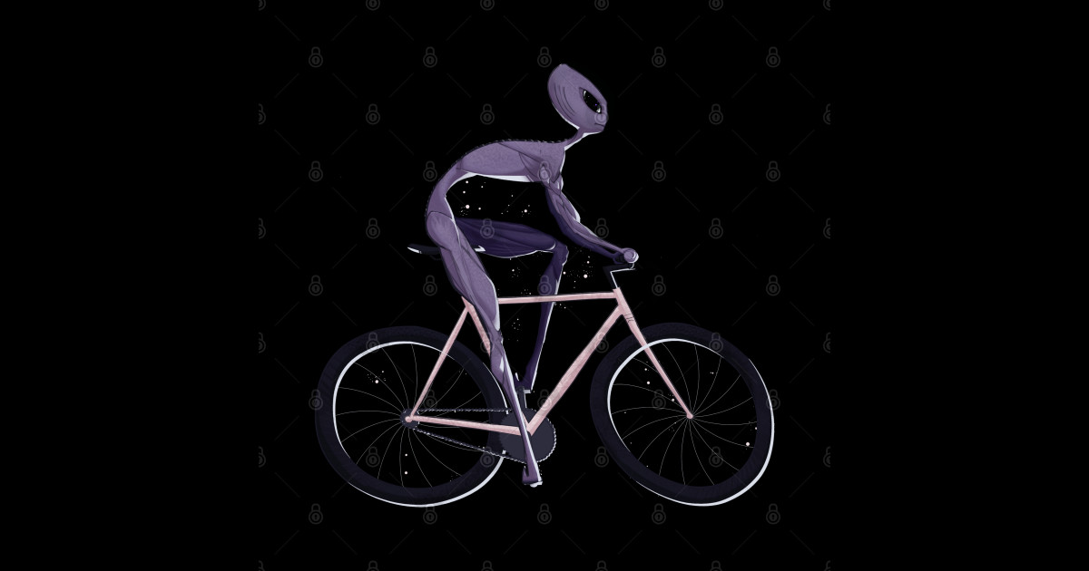 Alien Biker - Alien - Sticker | TeePublic