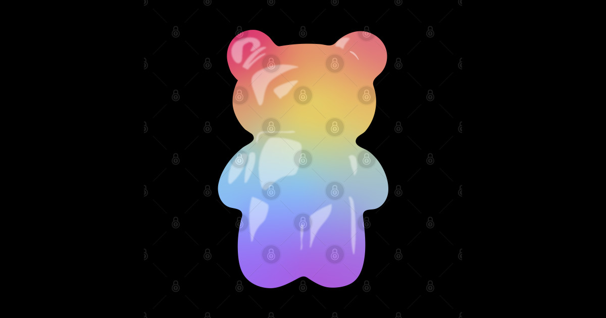Pastel Rainbow Gummy Bear Candy - Gummy Bear - Sticker | TeePublic