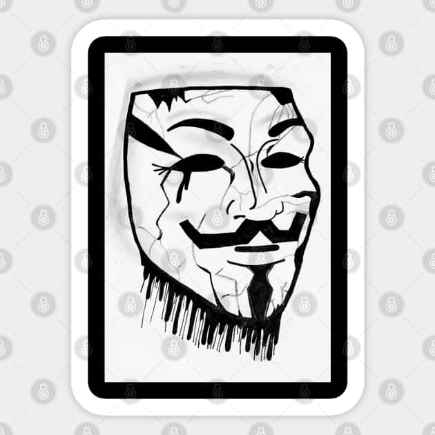 anonymous mask drawing