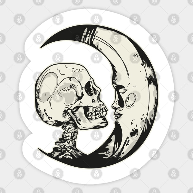 skull moon design