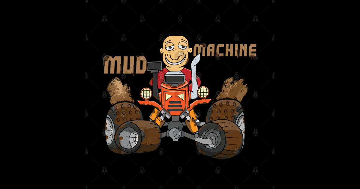 Red Mud Machine 4x4 Offroad Truck Tractor - Mud Truck - Sticker | TeePublic