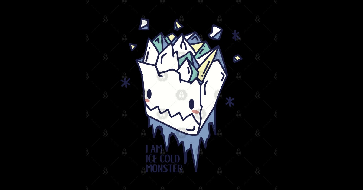 Frozen monster - Icy Monster - Sticker | TeePublic