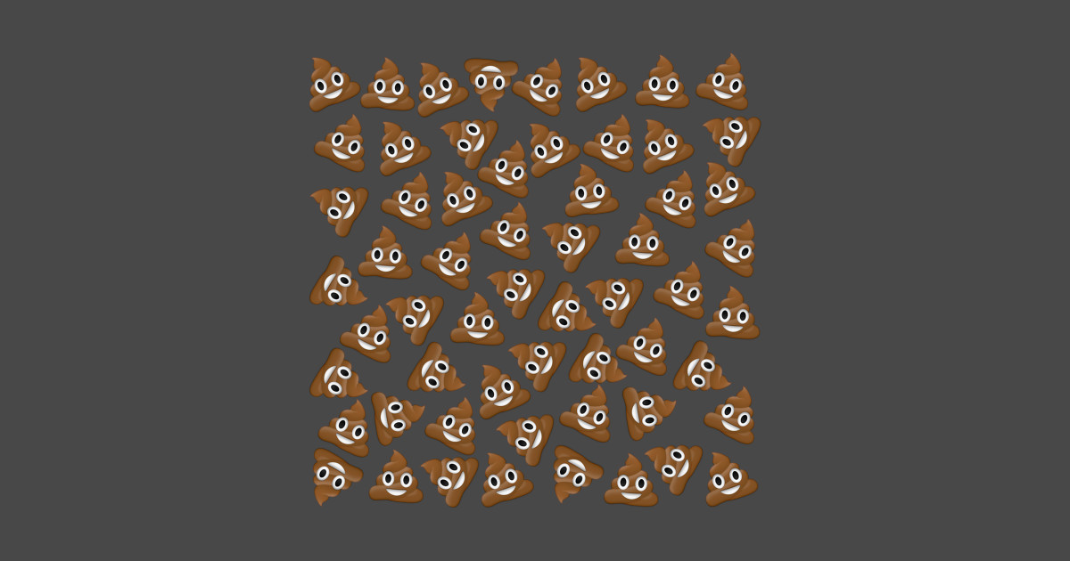 Pile of Poo Poop Emoji Pattern - Pile Of Poo Emoji Pattern - T-Shirt ...
