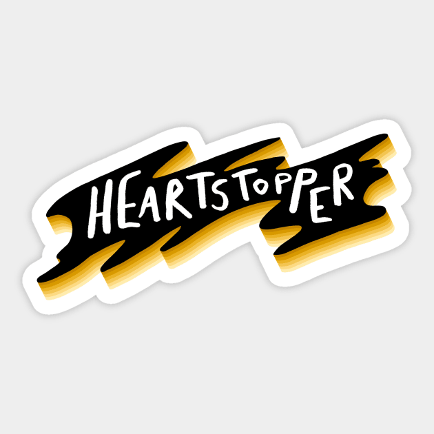 Heartstopper logo - yellow - Kit Connor - Sticker | TeePublic