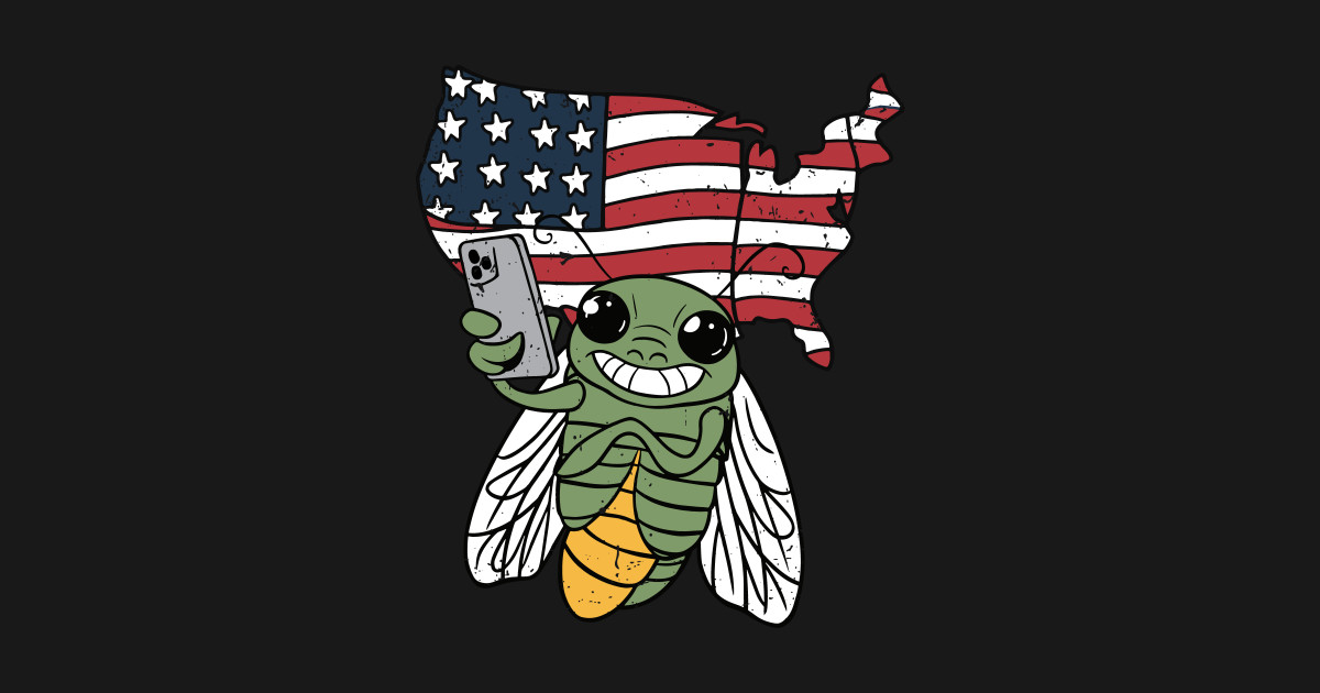 Selfie Cicada Map 2024 Funny Cicada Invasion 2024 Kids Boys - Cicada ...