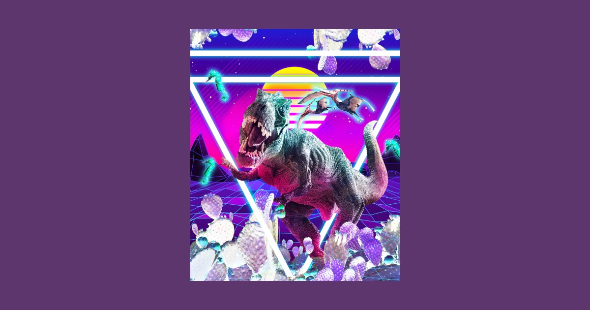Dinosaur Rave Raving T-Rex - T Rex - T-Shirt | TeePublic