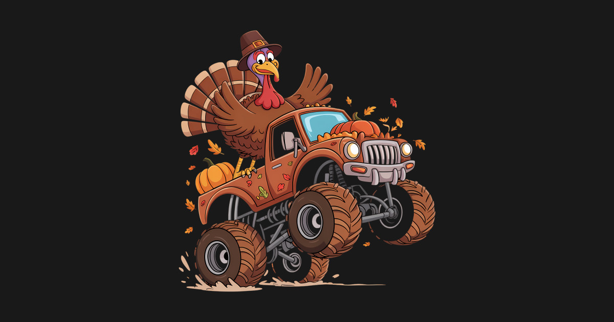 Turkey Thanksgiving Riding Monster Truck - Turkey Thanksgiving Riding ...