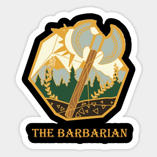 The Barbarian coat of arms - Dungeons And Dragons - Sticker | TeePublic