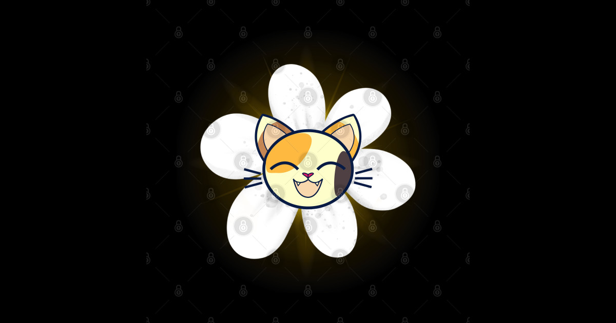 Calico Daisy Kitty - Cats - Sticker | TeePublic