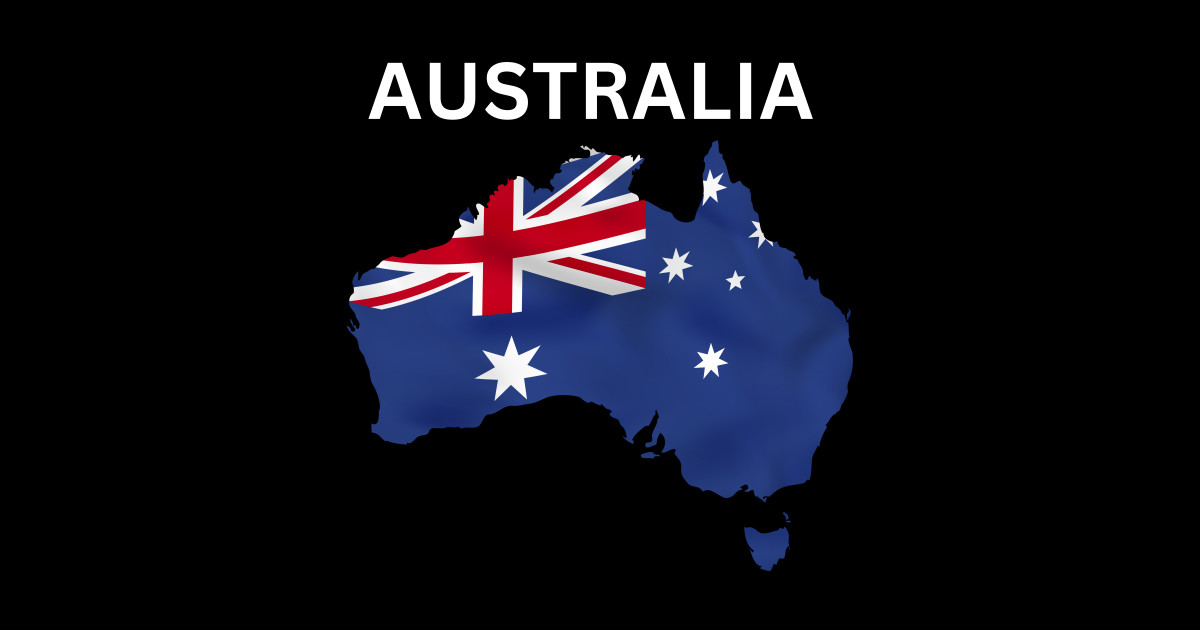 Australia Flag Map - Australia - Posters and Art Prints | TeePublic
