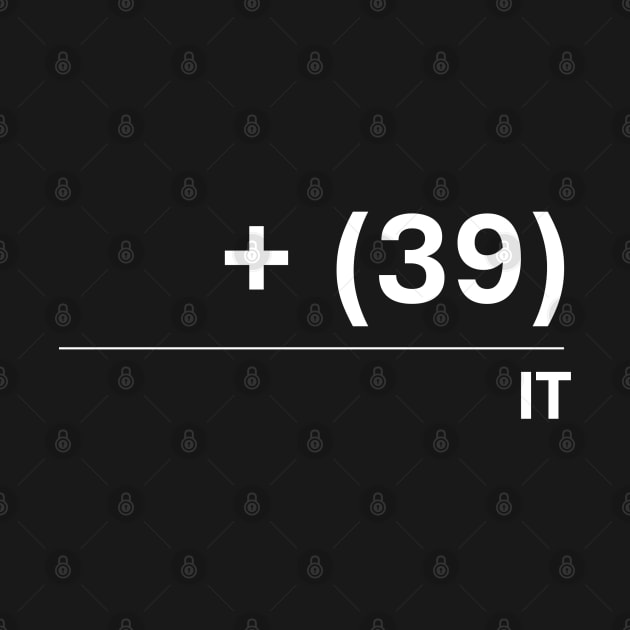 Italy's International Calling Code +39 Display (White) - Italy Country ...