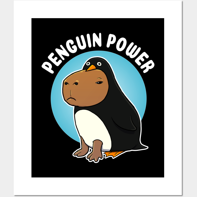 Penguin power Capybara Penguin Costume - Funny Capybara - Posters and ...
