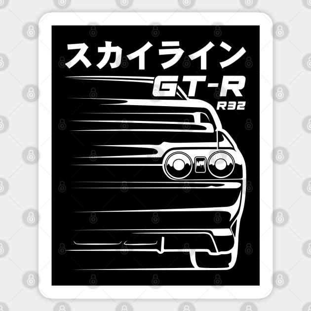 Skyline R32 GT-R Silhouette - Nissan Skyline - Sticker | TeePublic