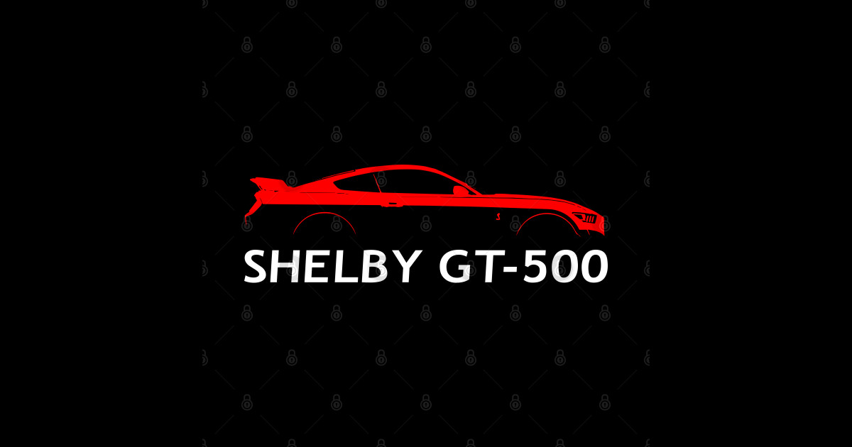 Shelby GT-500 silhouette - Shelby Gt500 - Sticker | TeePublic