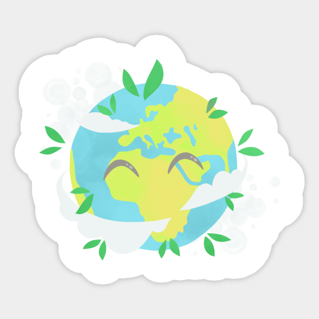Cute Earth - Earth - Sticker | TeePublic