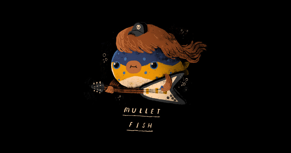 mullet fish - Mullet Fish - Sticker | TeePublic