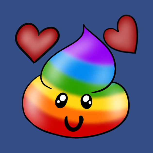 Rainbow Poop - Poop - Pin | TeePublic
