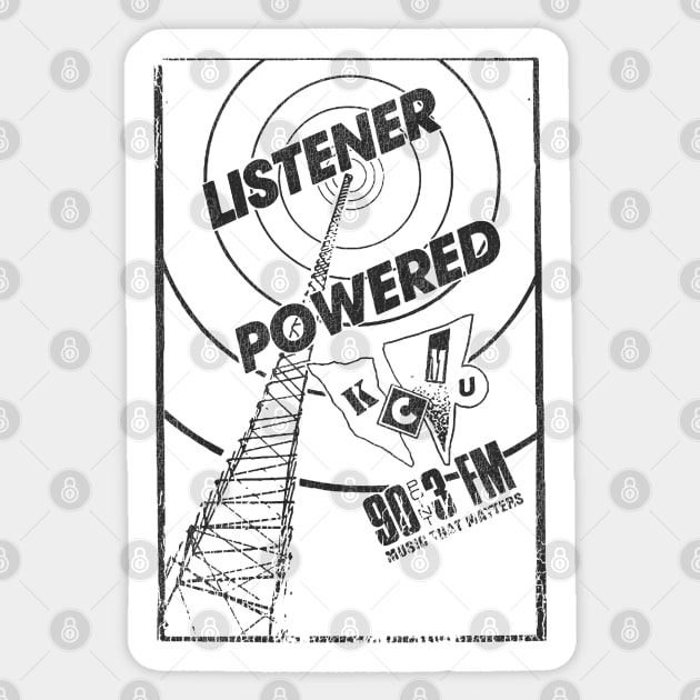 Listener Powered KCMU 90.3 Radio - Radio Station - Sticker | TeePublic