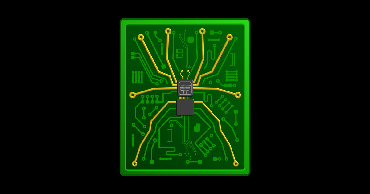 Spider Microchip - Spider - Sticker | TeePublic