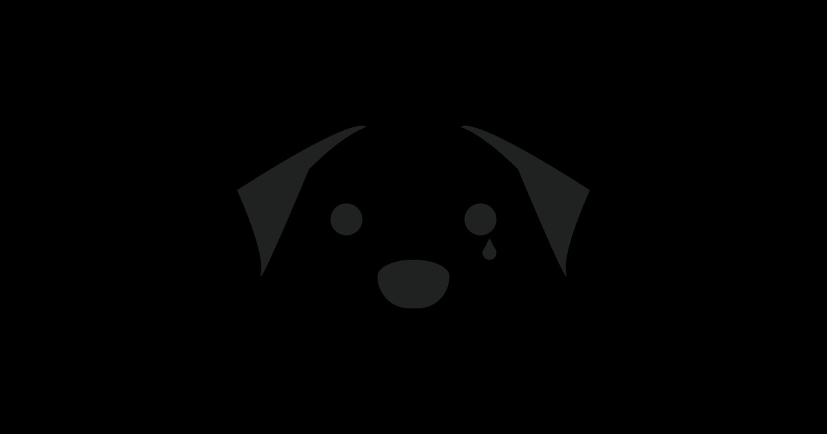 Sad Dog - Dog - Sticker | TeePublic