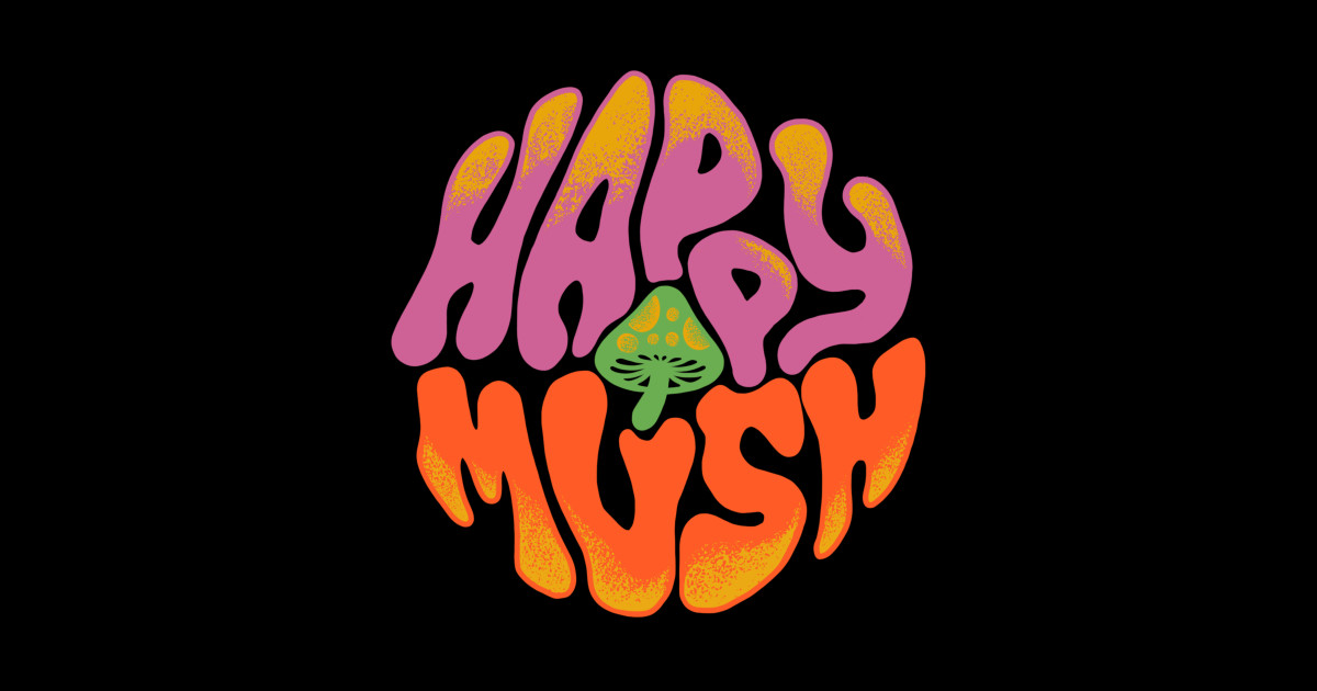 Happy Mush Logo - Logo - Sticker | TeePublic