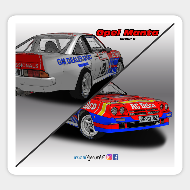 Opel Manta Group B C. Mcrae - Manta - Sticker | TeePublic
