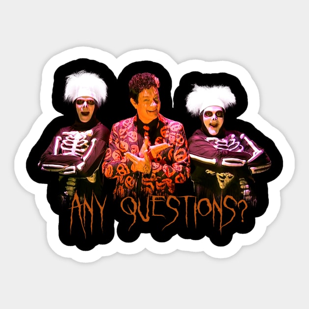 David S. Pumpkins - Any Questions? V - David Pumpkins - Sticker | TeePublic