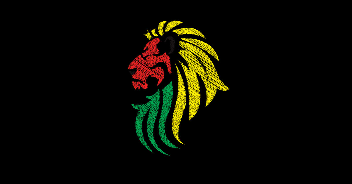 Lion Reggae Colors Cool Flag - Reggae Music DJ! - Reggae - Sticker ...