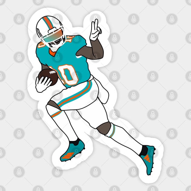 hill and peace sign - Tyreek Hill Runner - Sticker | TeePublic