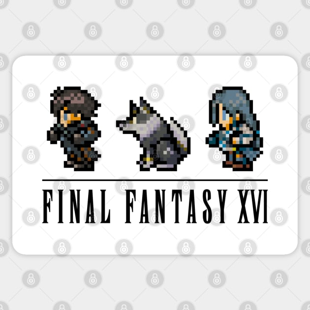 Clive, Torgal, and Jill Logo Design | FFXVI Pixel Party Members | Final ...