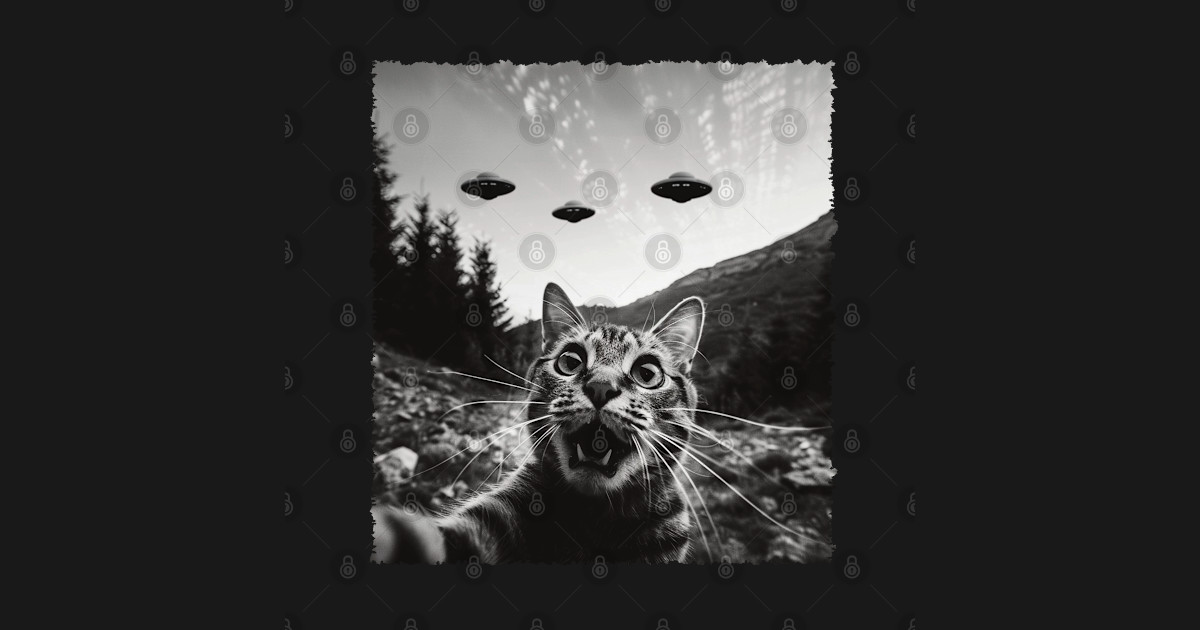 Alien Cat UFO - Cat Ufo - T-Shirt | TeePublic