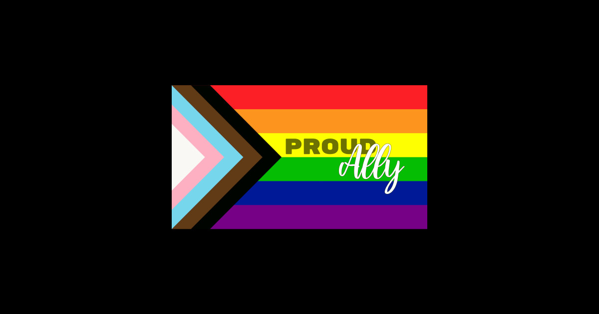 Proud Ally Flag Ally Lgbt Sticker Teepublic