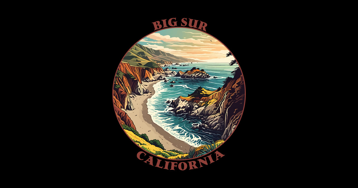 Big Sur California USA - Big Sur - Sticker | TeePublic