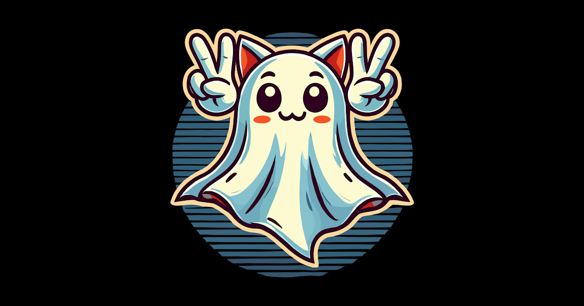 Cat Ears Ghost Kemonomimi Girl Halloween - Spooky - Posters and Art ...