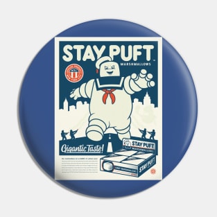 Stay Puft Marshmallow Man Gif Pins and Buttons for Sale | TeePublic