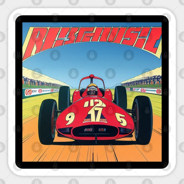 Vintage Finish Line F1 Racing - Car - Sticker | TeePublic