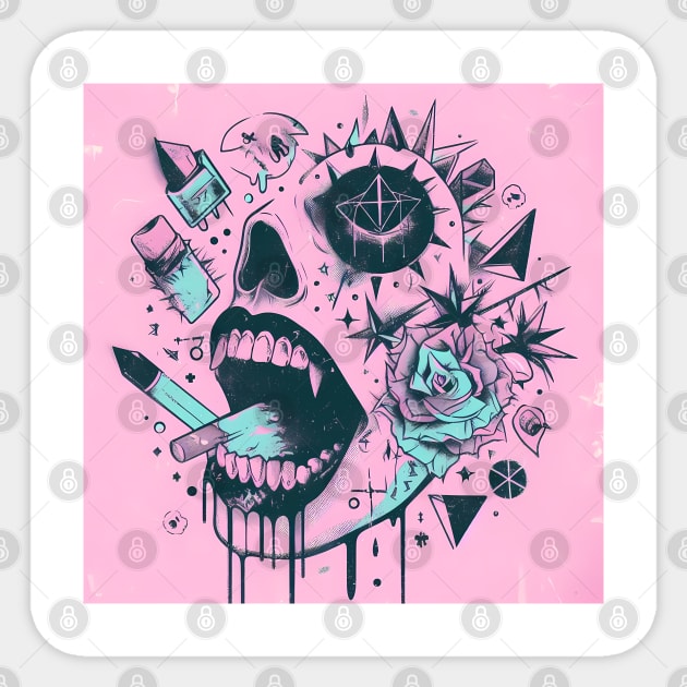 Edgy Pastel Aesthetic - Edgy Pastel Aesthetic - Sticker | TeePublic