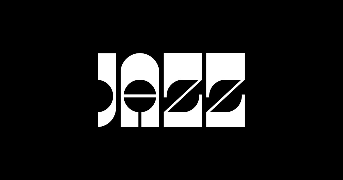 jazz text logo design - Jazz - Sticker | TeePublic