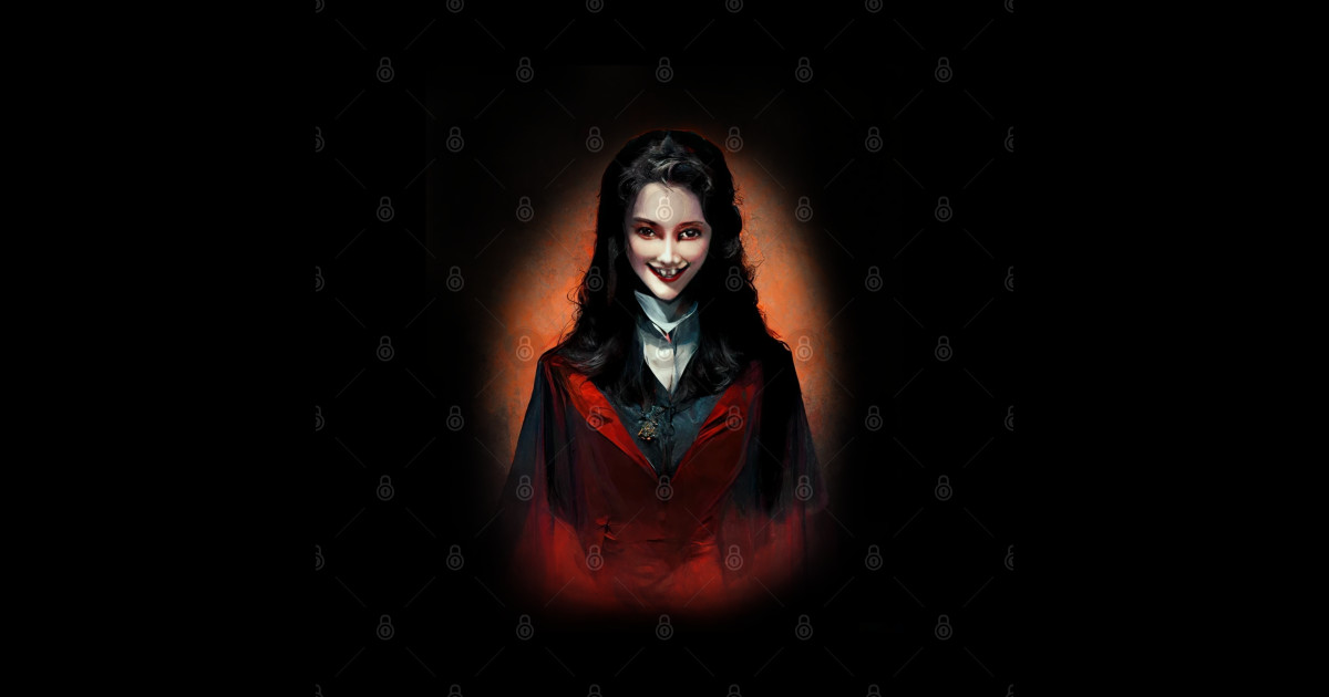 Female Vampire Artwork - Vampire Gifts - Sticker | TeePublic