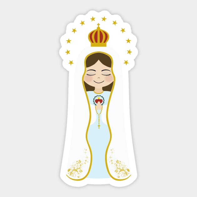 Our Lady of Fatima - Our Lady - Sticker | TeePublic