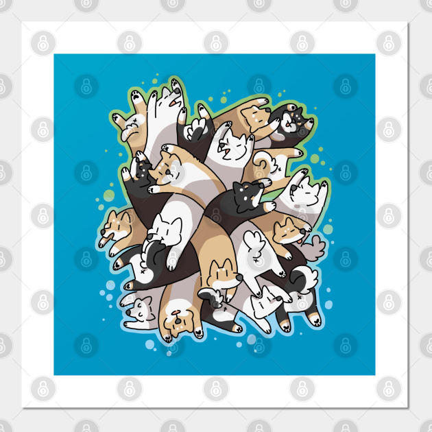 Dog Pile - Dog - Posters and Art Prints | TeePublic